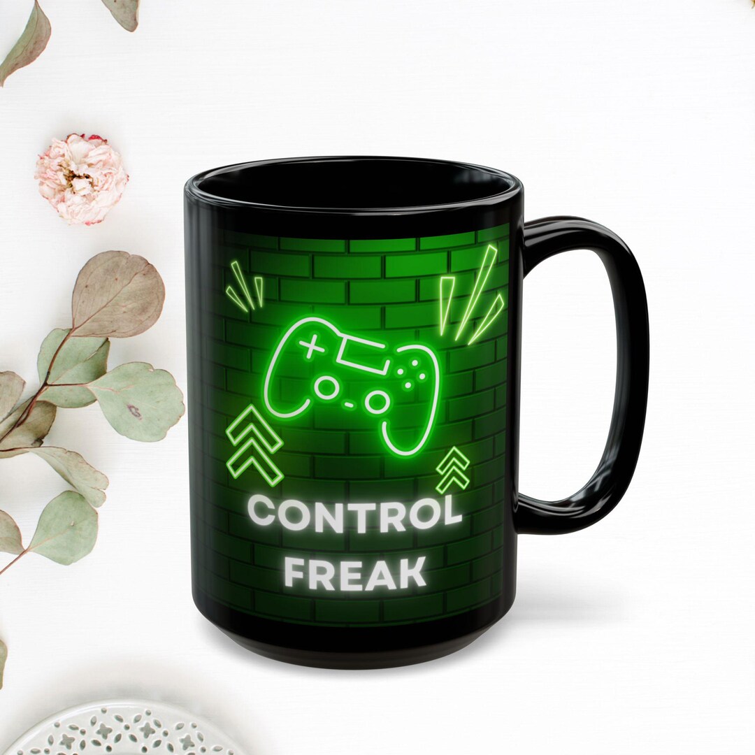 Control Freak Mug, Gamer Design, Coffee Cup, Tea Mug, Gift for Gamer ...