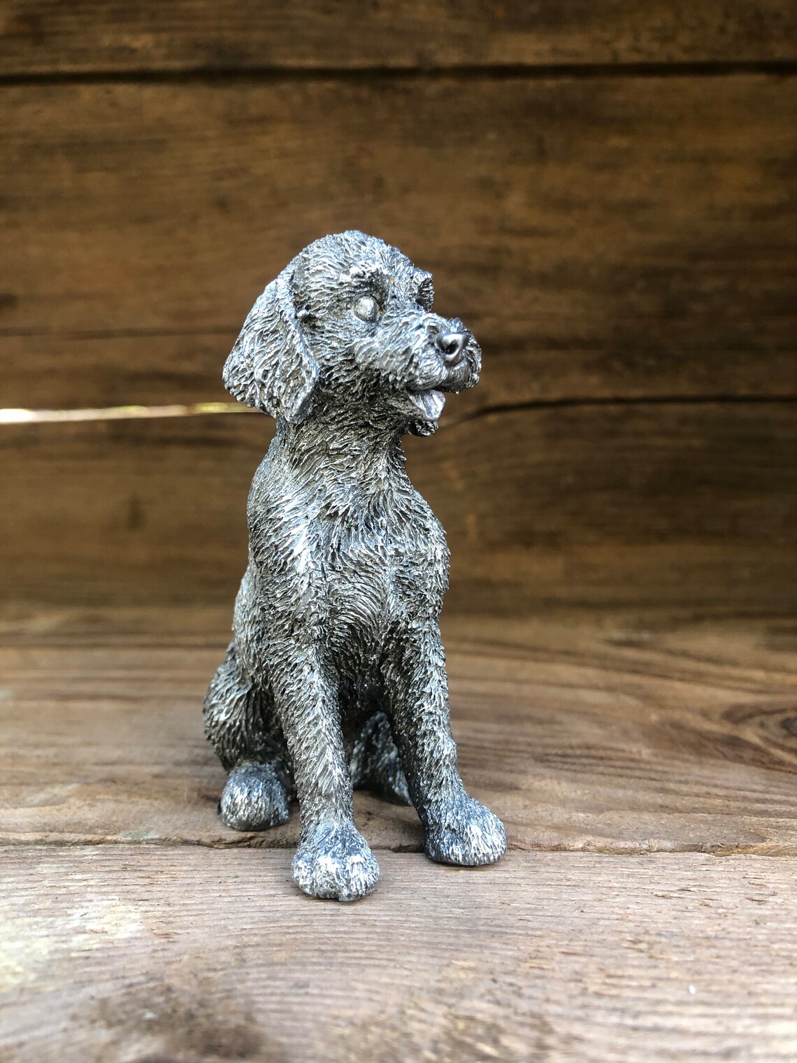 Goldendoodle Pewter Figurine - Etsy