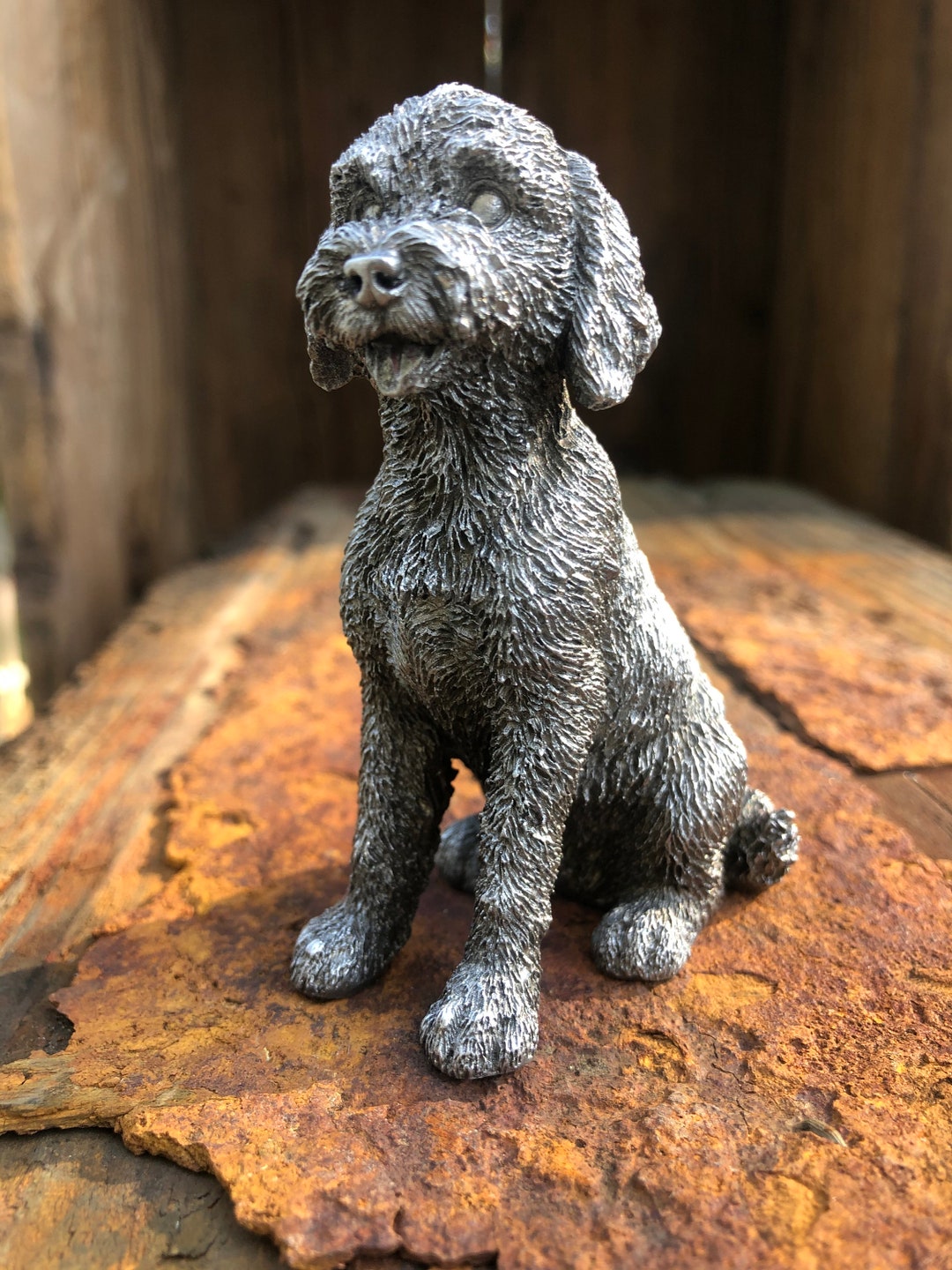 Goldendoodle Pewter Figurine - Etsy