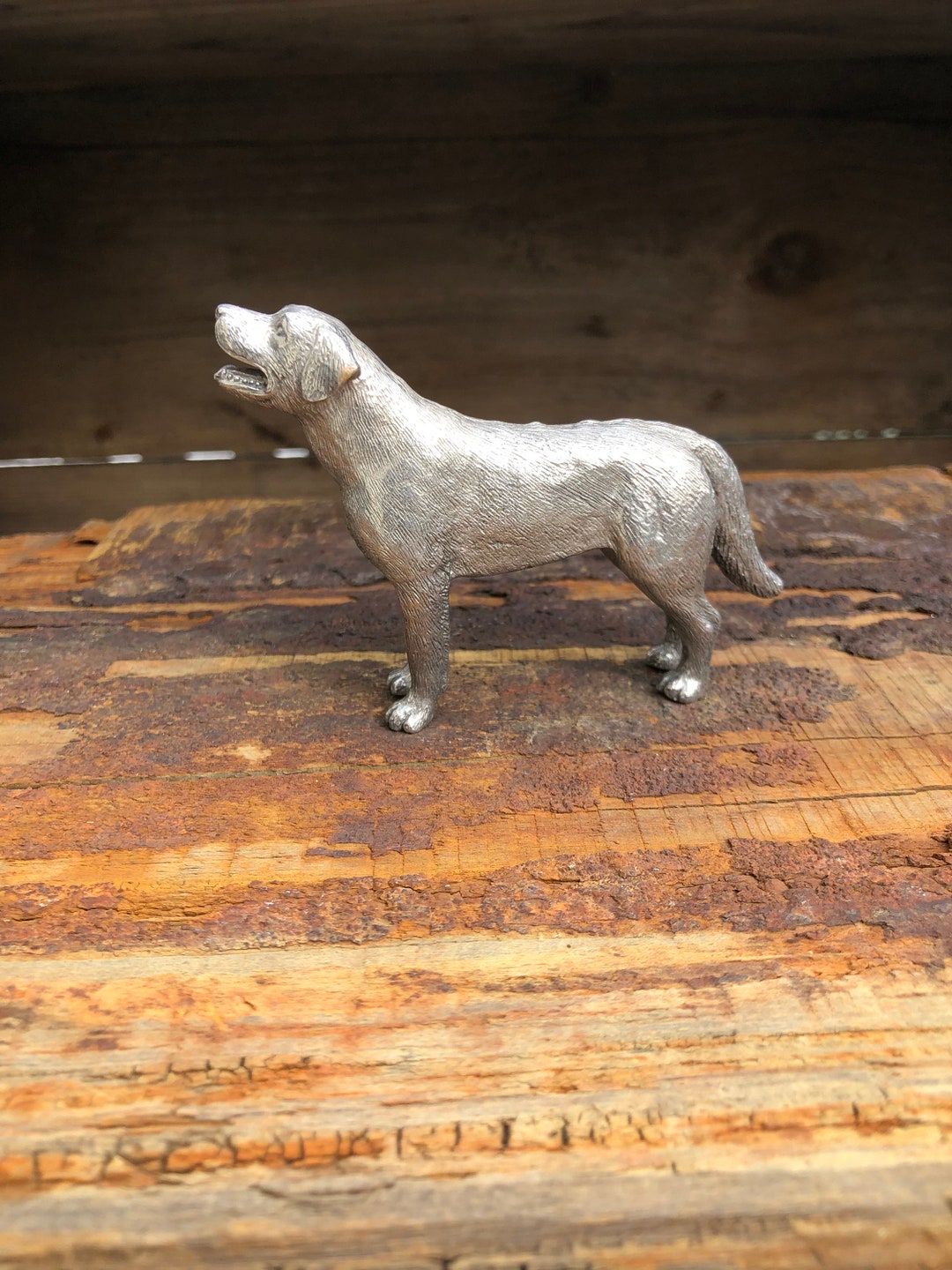 Labrador Pewter Figurine - Etsy