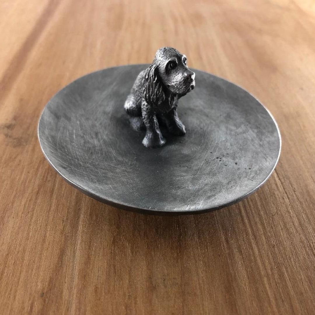 Pewter Cocker Spaniel Trinket Dish - Etsy
