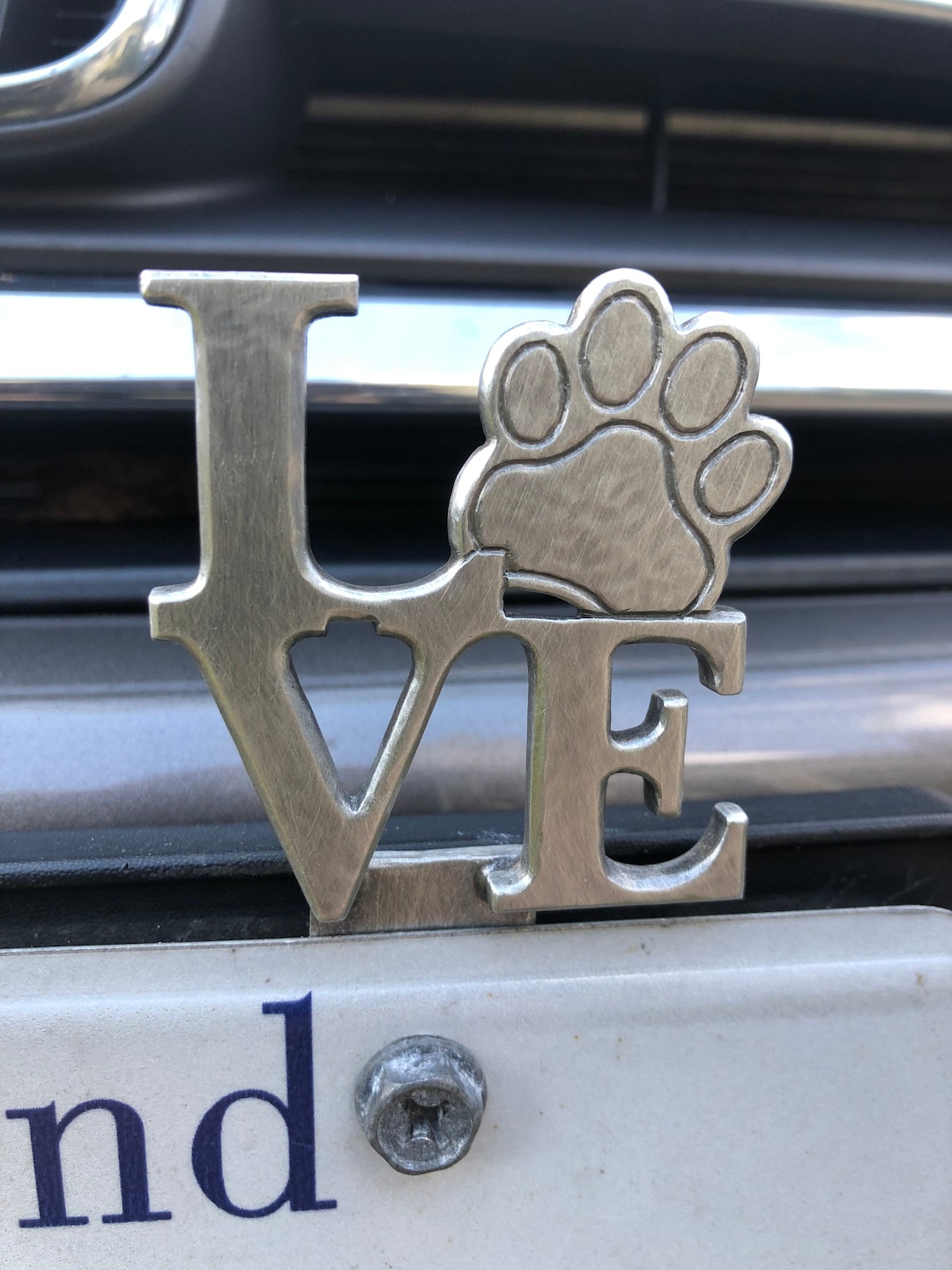 Love License Plate Paw Topper - Etsy