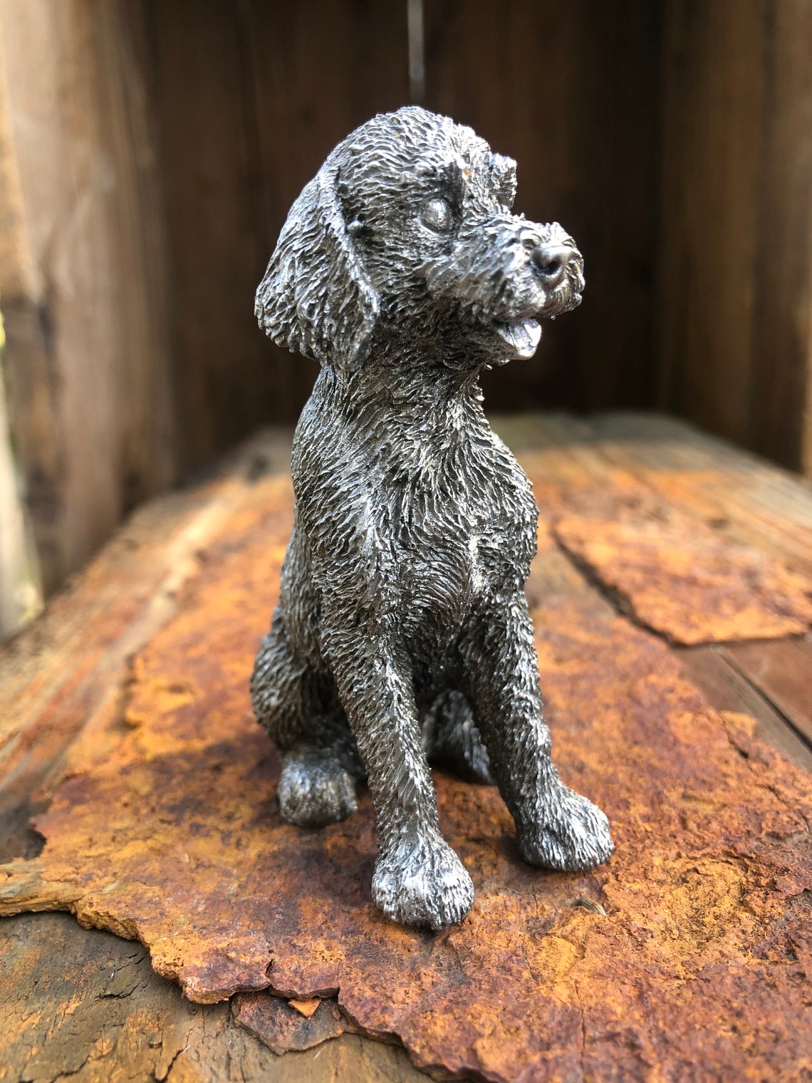 Goldendoodle Pewter Figurine - Etsy Hong Kong