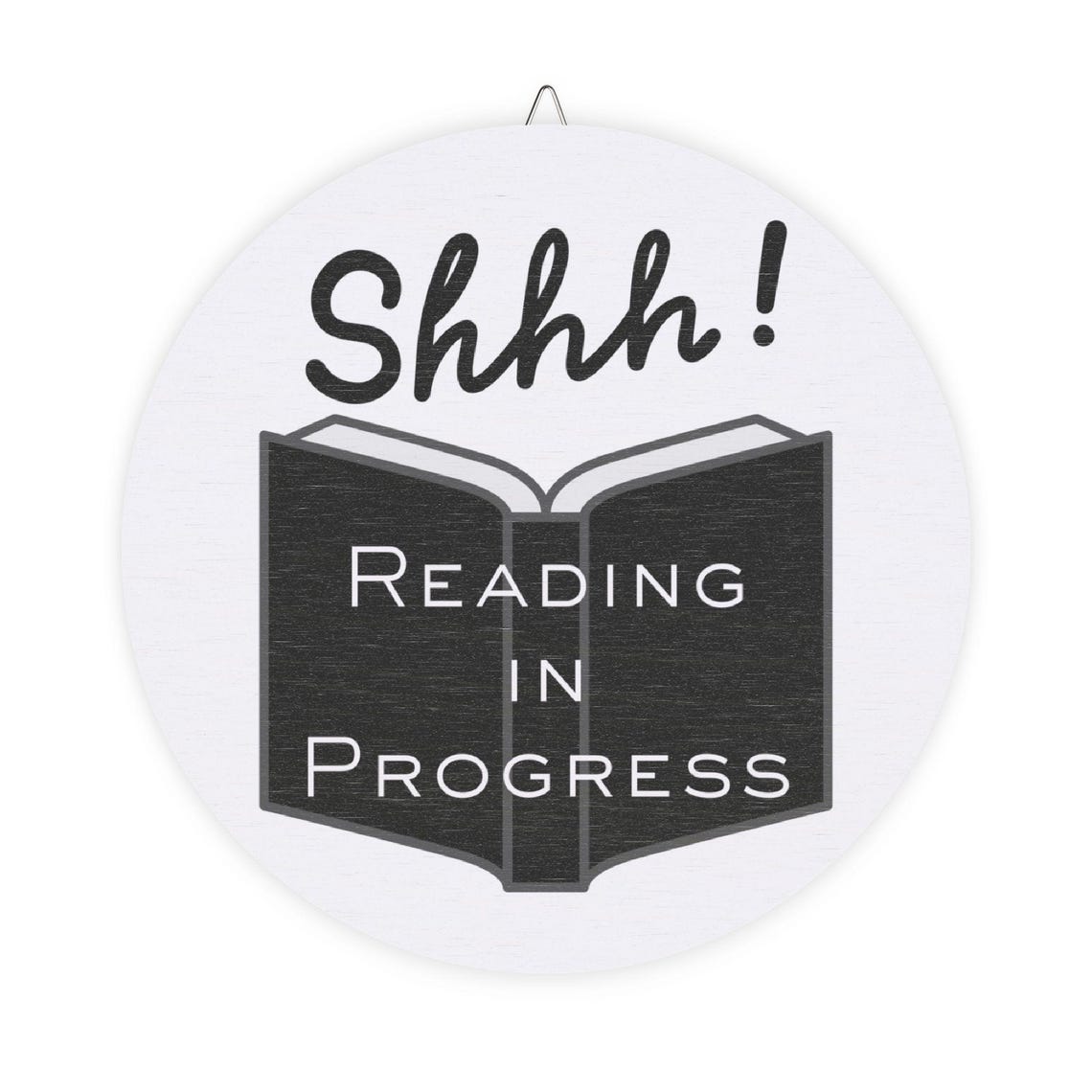 Shhh! Reading in Progress Wood Sign, Cute Home Decor, Reading Nook Sign ...