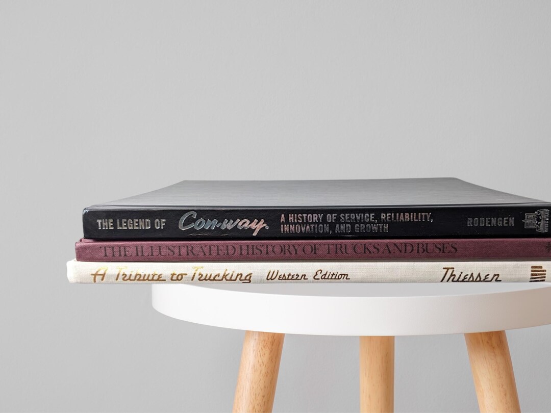 Black, Burgundy and off White Book Stack Coffee Table Decor Set Large ...