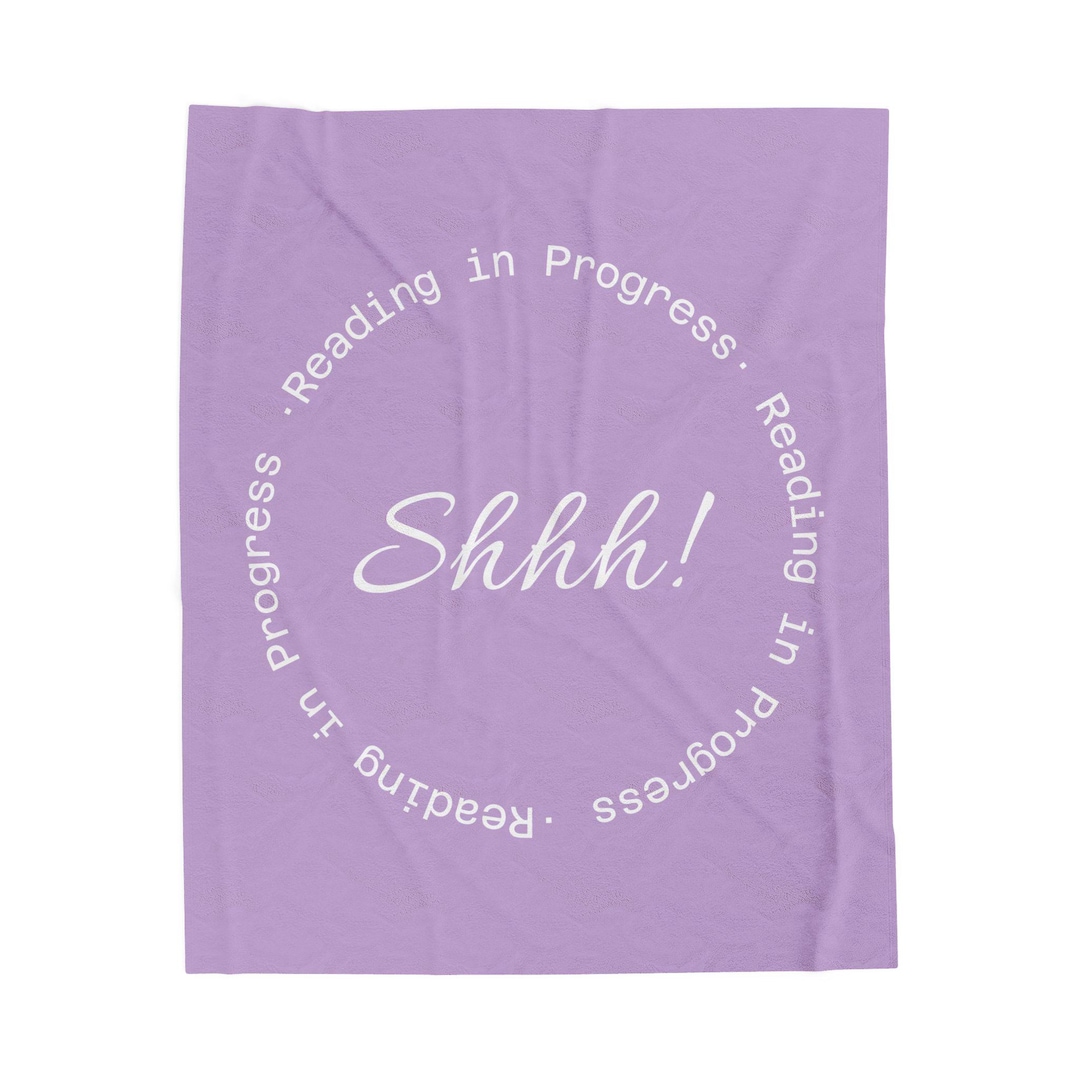 Shhh! Reading in Progress Plush Throw, Cozy Reading Blanket Gift ...
