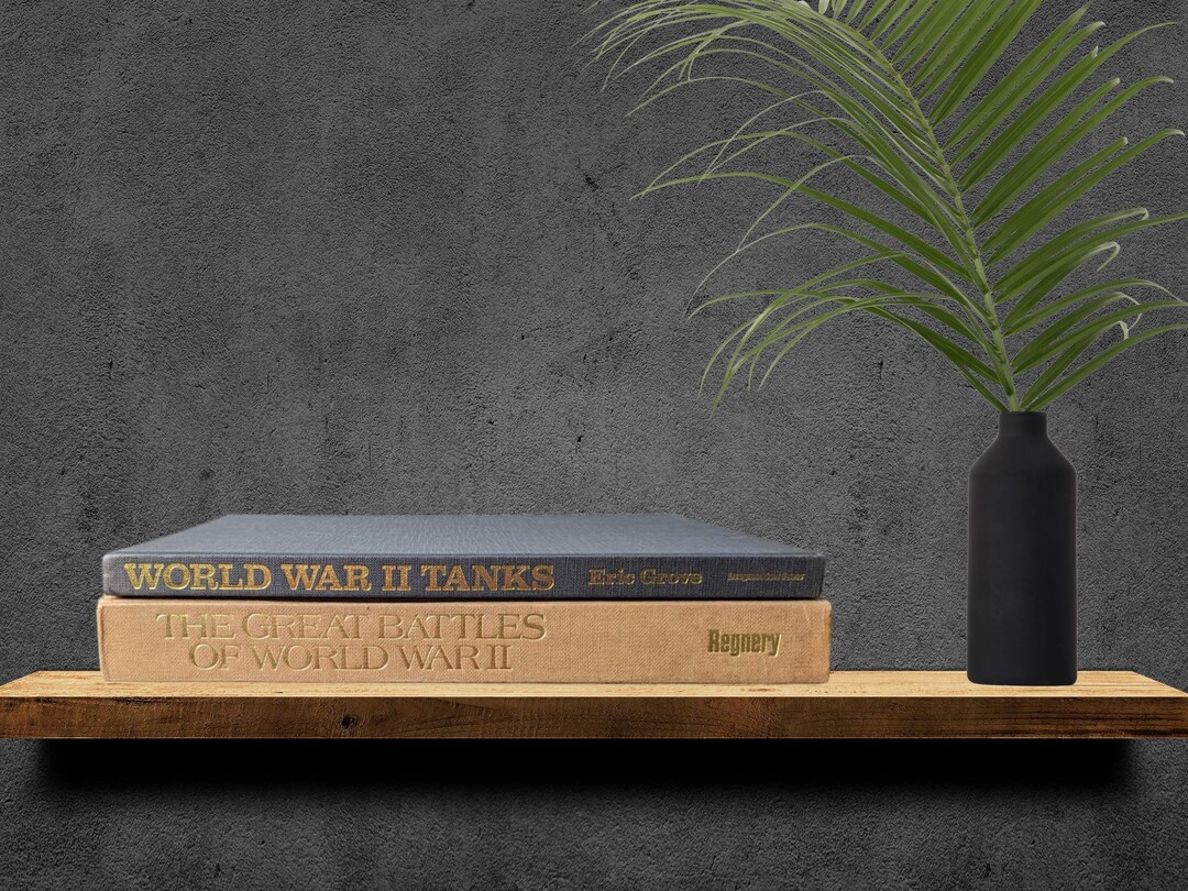 Black and Brown Book Stack Coffee Table Decor Set Large Book Stack ...