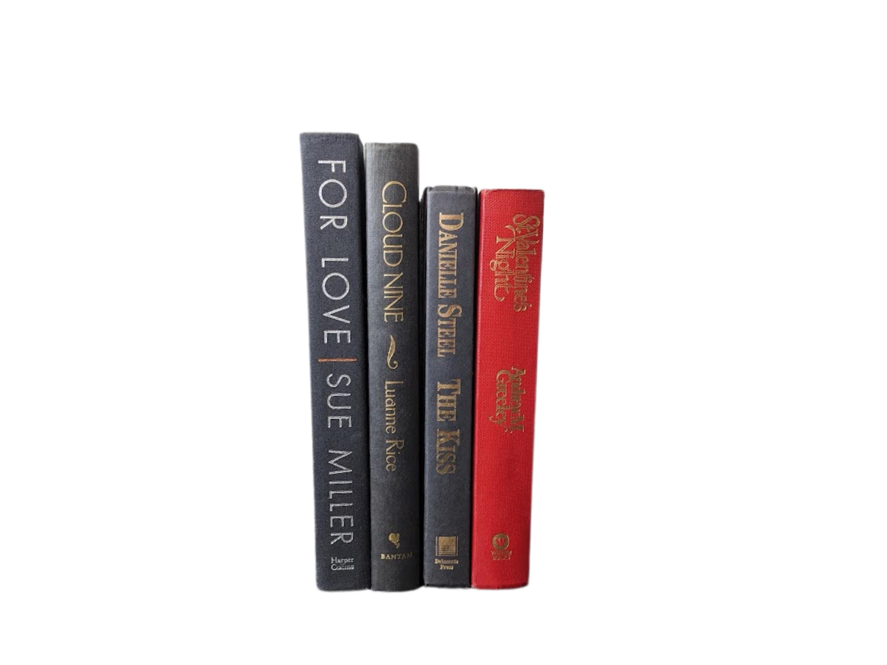 Black and Red Book Stack | Coffee Table Decor Set | Real Books | Books ...