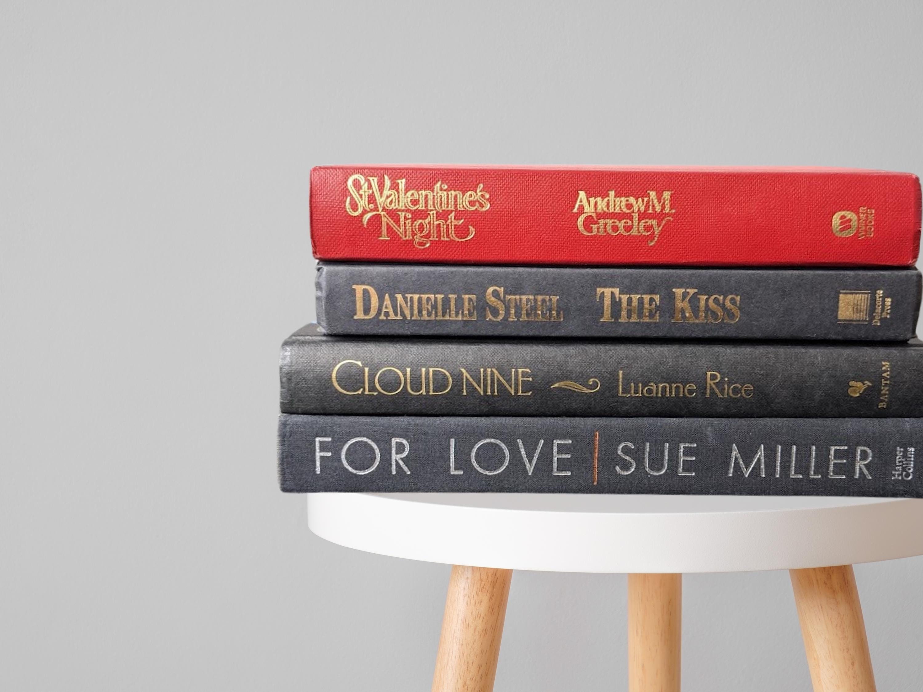 Black and Red Book Stack | Coffee Table Decor Set | Real Books | Books ...