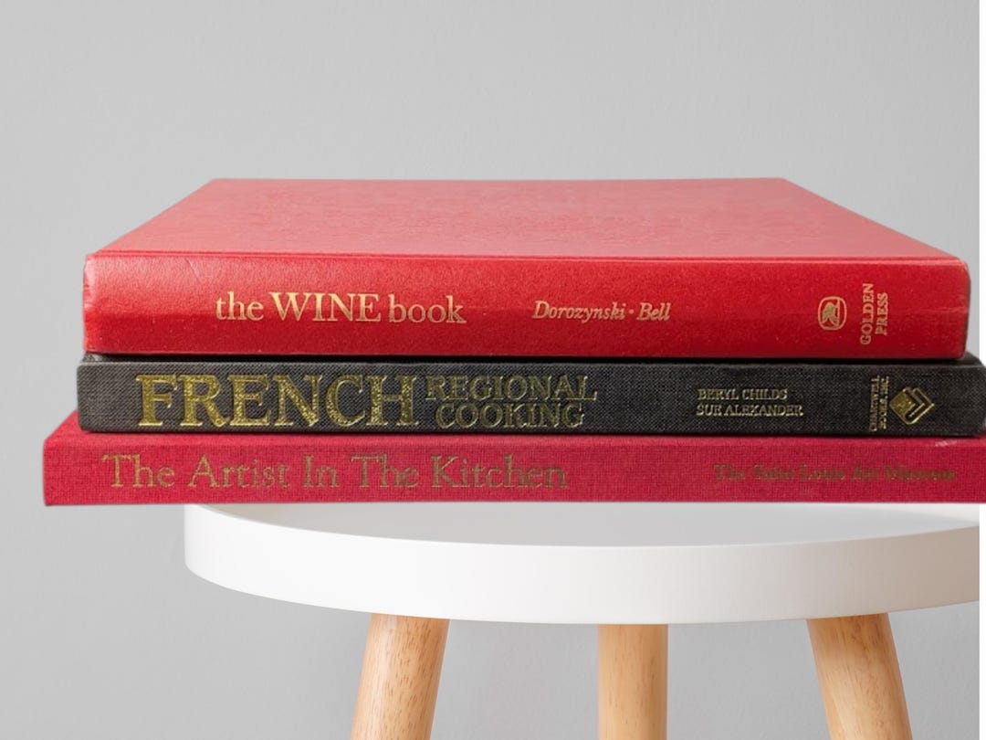 Red and Black Book Stack | Coffee Table Decor Set | Large Book Stack ...