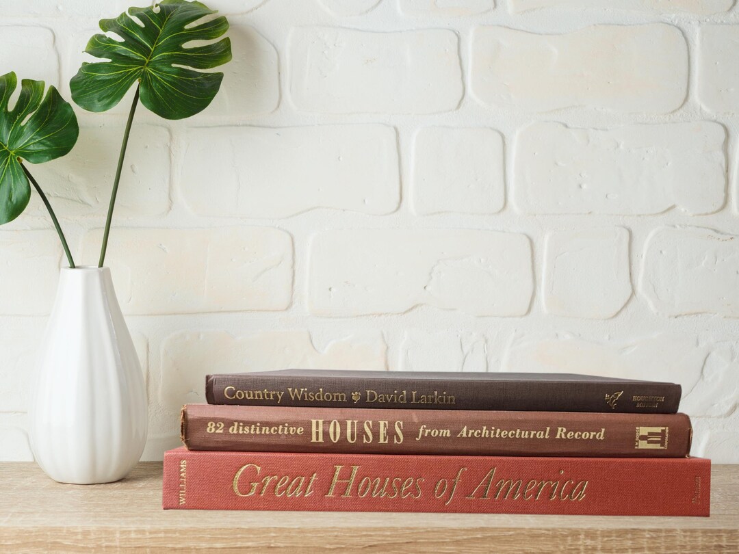 Shades of Brown Book Stack Real Books Decorative Books Books for ...