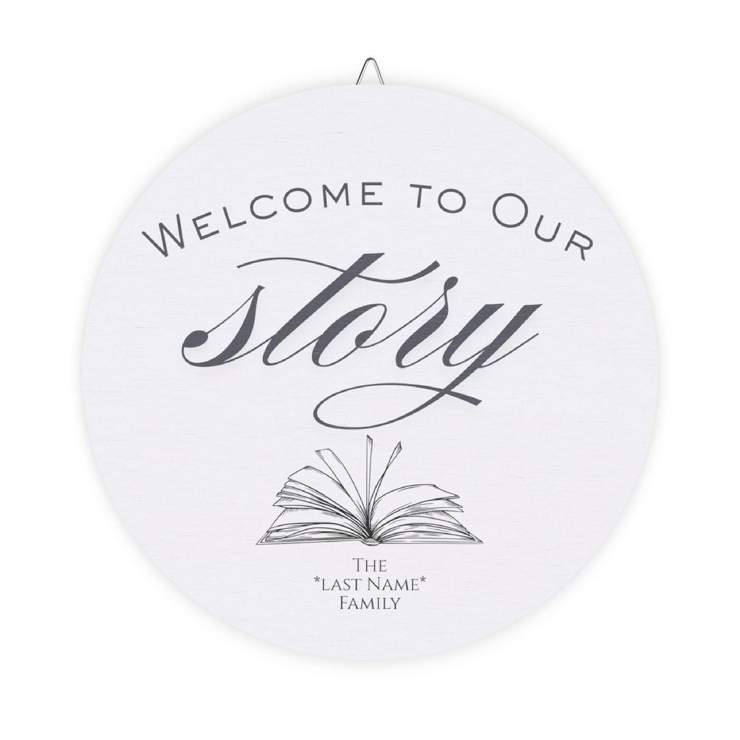 Welcome to Our Story, Wooden Sign, Personalized Welcome Sign for Home ...