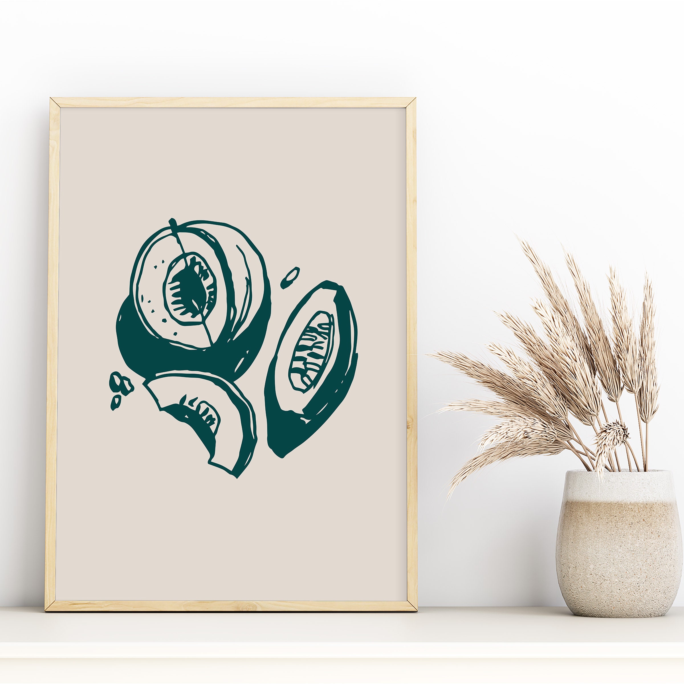 Melon Fruit Food Wall Art Modern Style, Posters With Food, Vintage Food ...