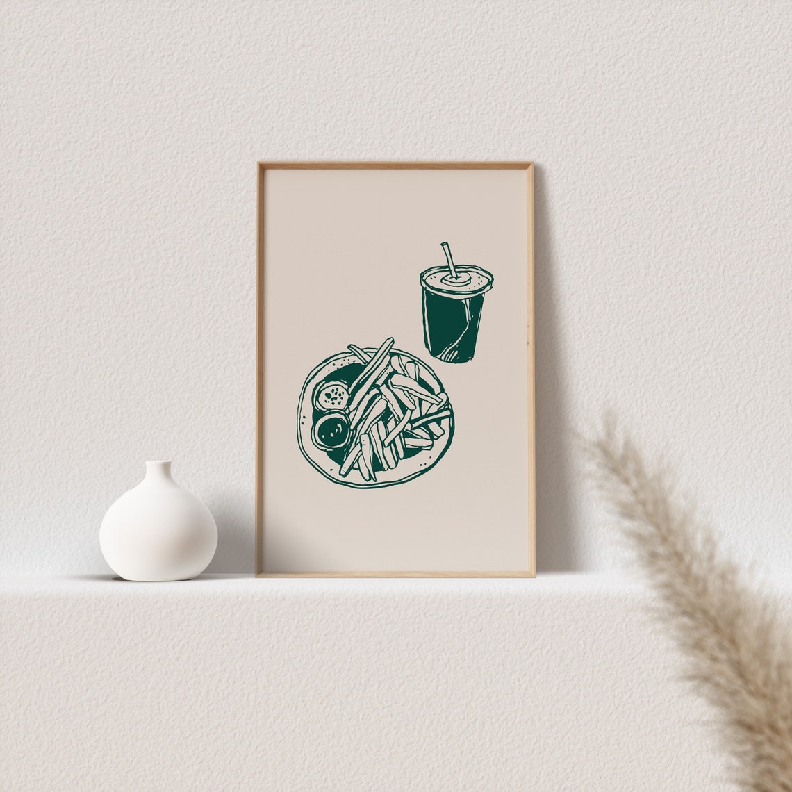 Chips Snack Food Wall Art Modern Style Posters With Food - Etsy