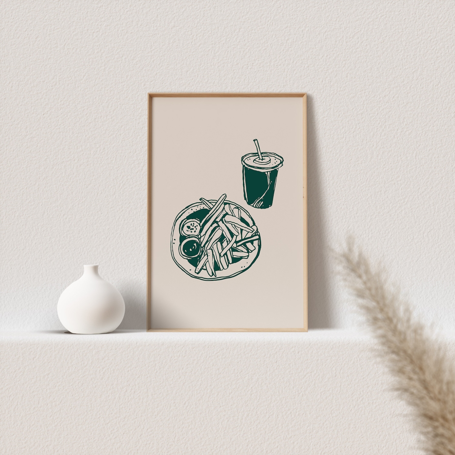 Chips Snack Food Wall Art Modern Style, Posters With Food, Vintage Food ...