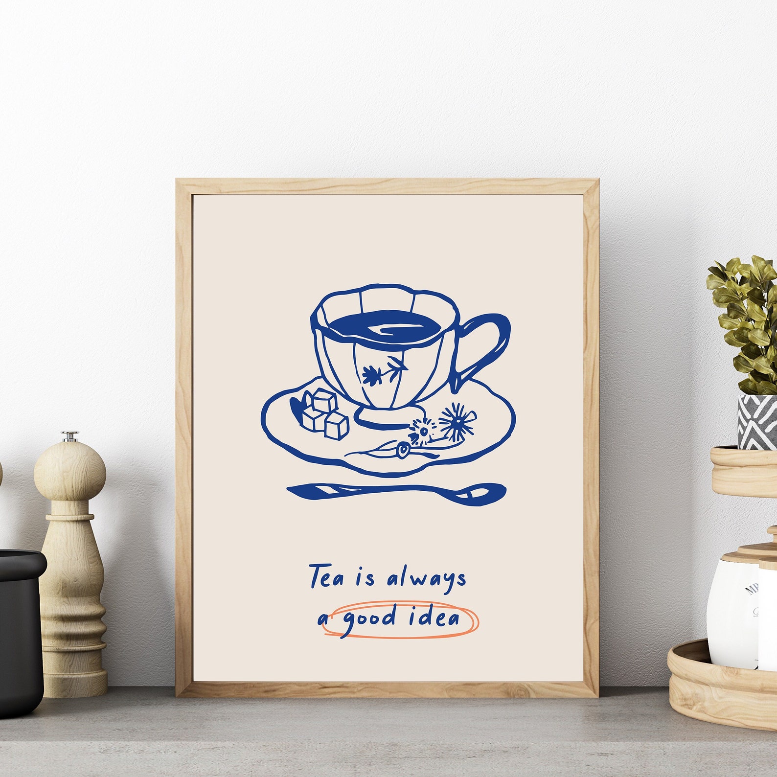 Tea Teacup Food Wall Art Modern Style Posters With Food - Etsy