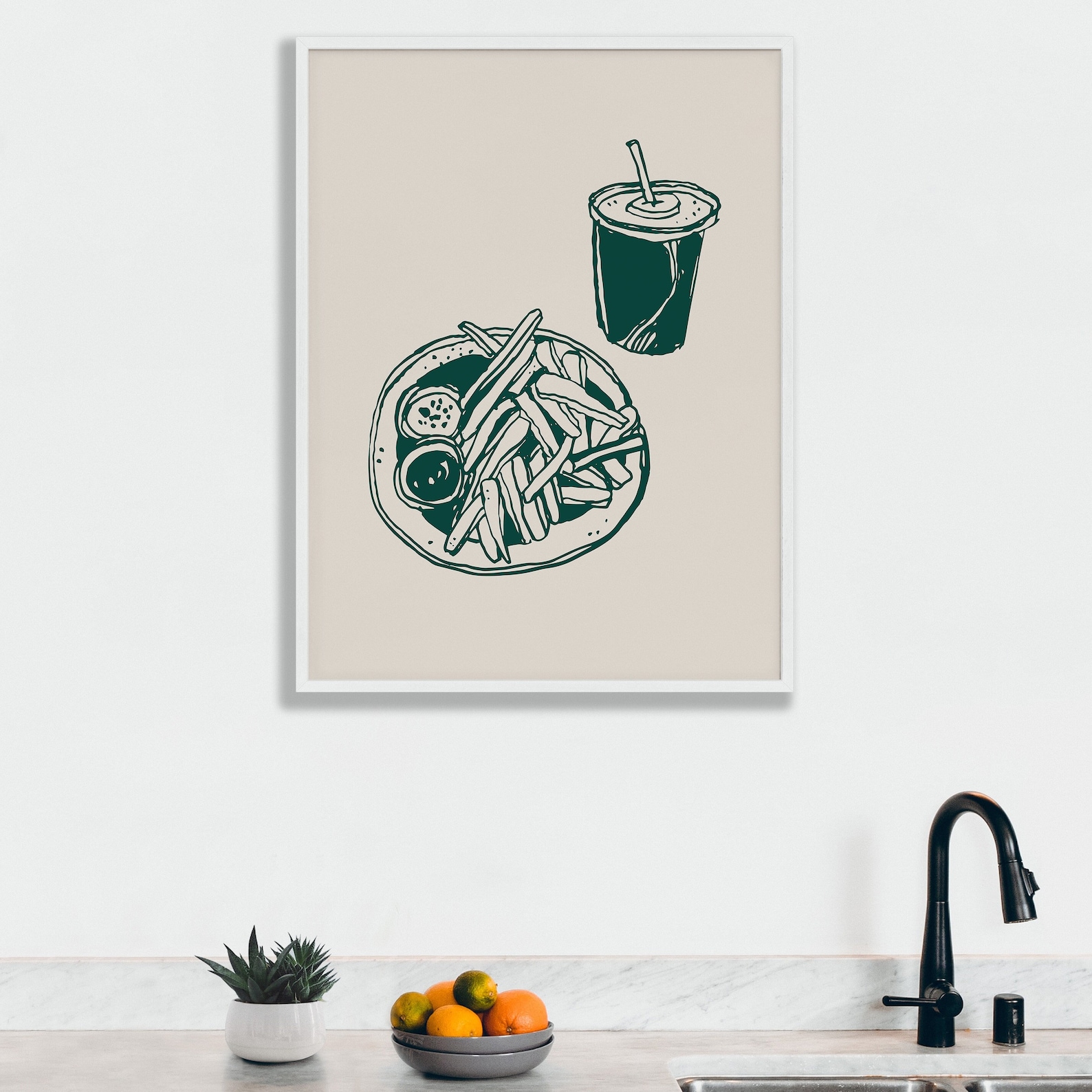 Chips Snack Food Wall Art Modern Style Posters With Food - Etsy