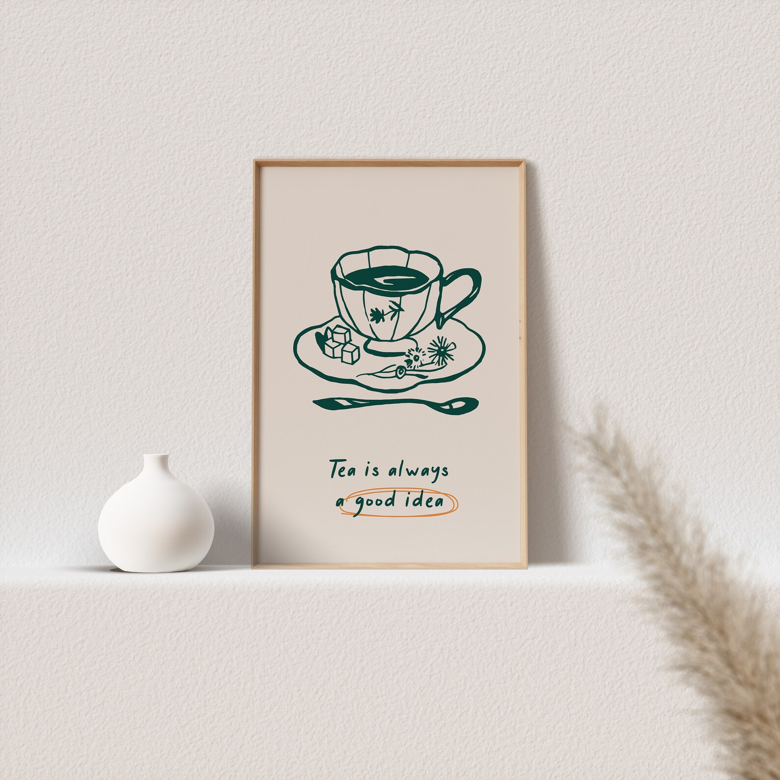 Tea Teacup Food Wall Art Modern Style Posters With Food - Etsy