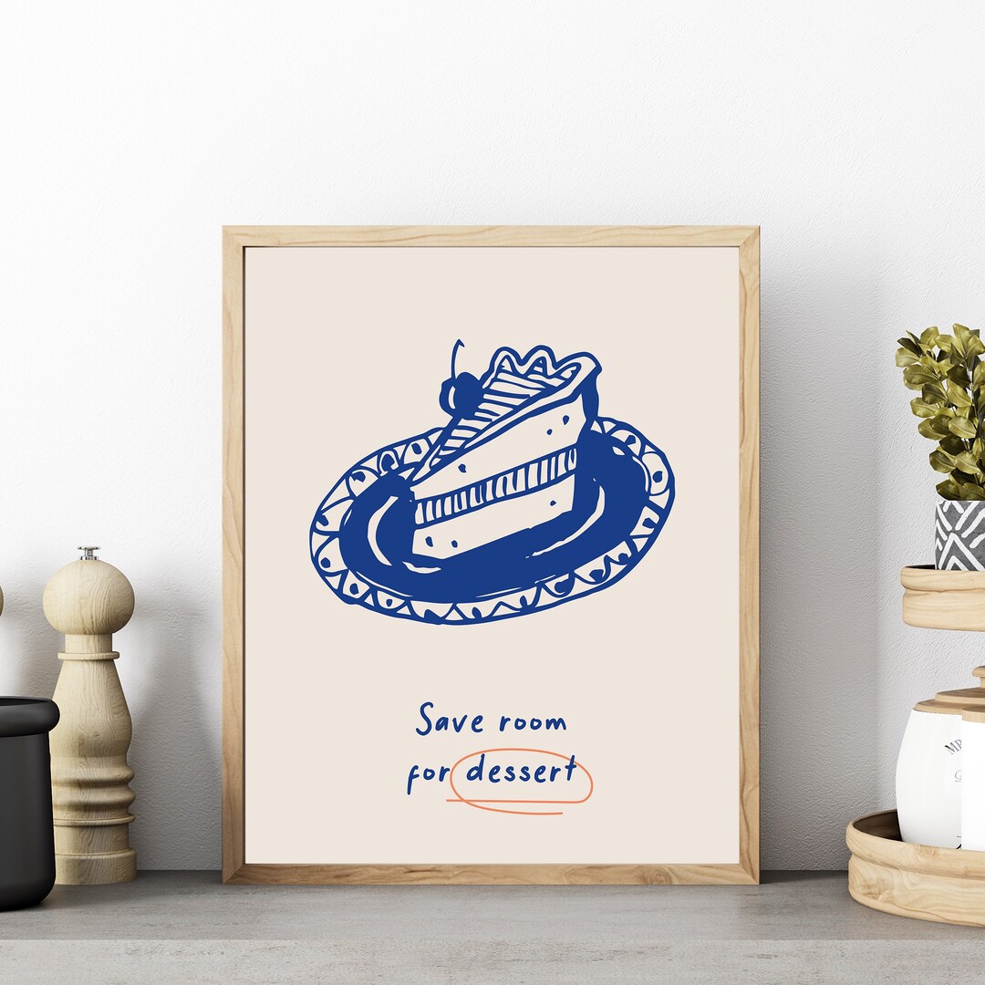 Cake Slice Dessert Wall Art Modern Style, Posters With Food, Vintage ...