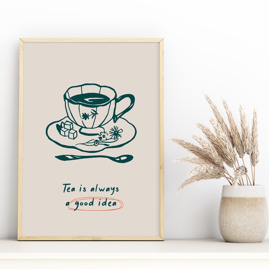 Tea Teacup Food Wall Art Modern Style Posters With Food - Etsy