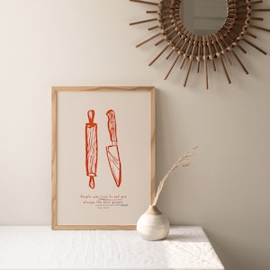 Kitchen Utensils Wall Art Modern Style, Posters With Food, Vintage Food ...