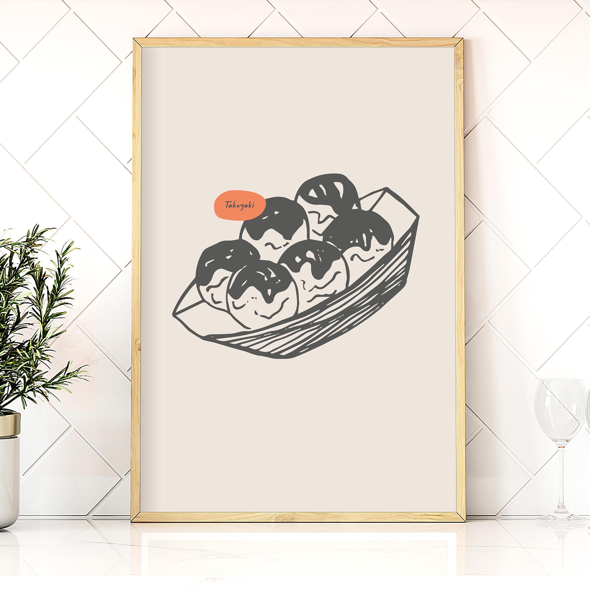 Japanese Food Wall Art Modern Style, Posters With Food, Vintage Food ...