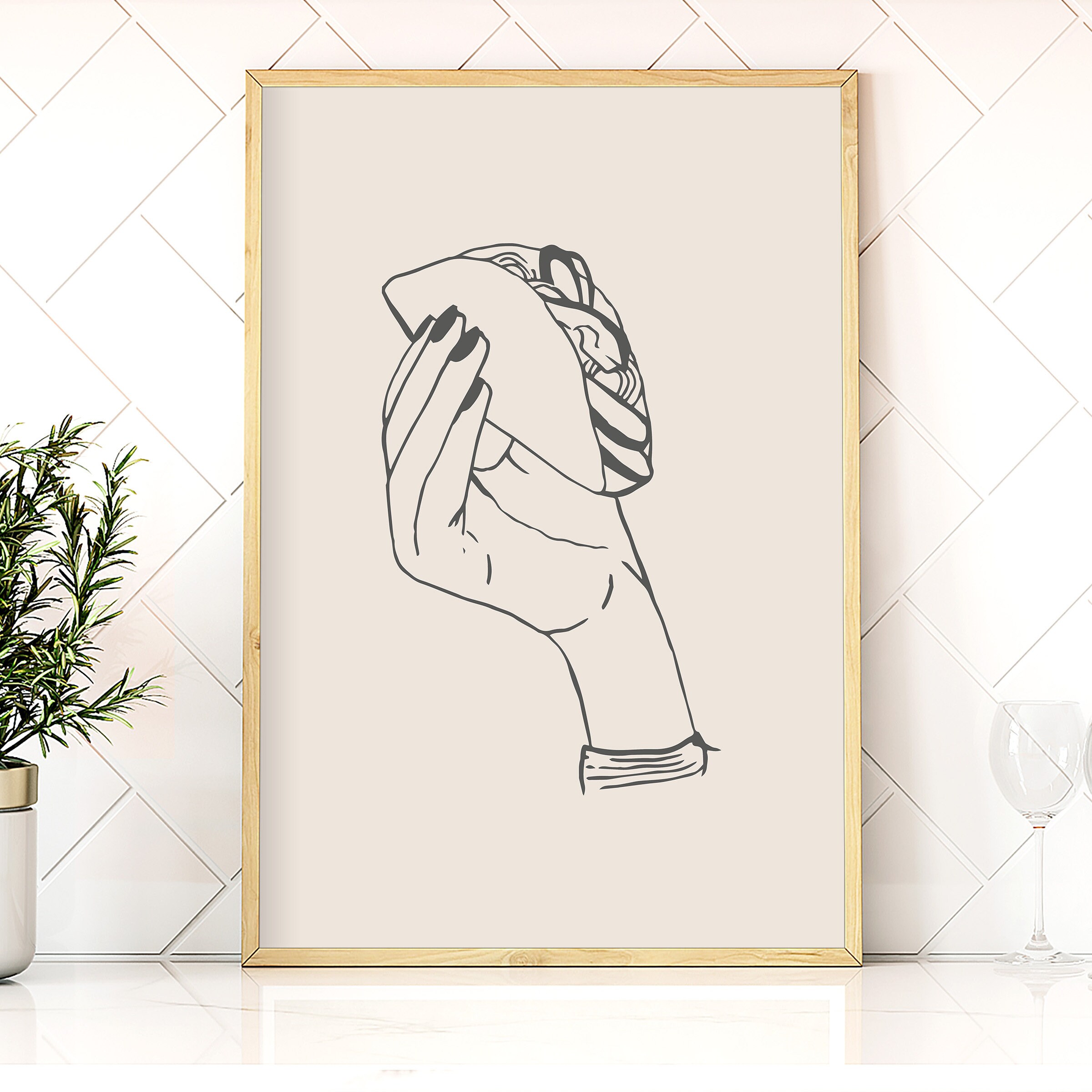 Taco Time Food Wall Art Modern Style Posters With Food - Etsy