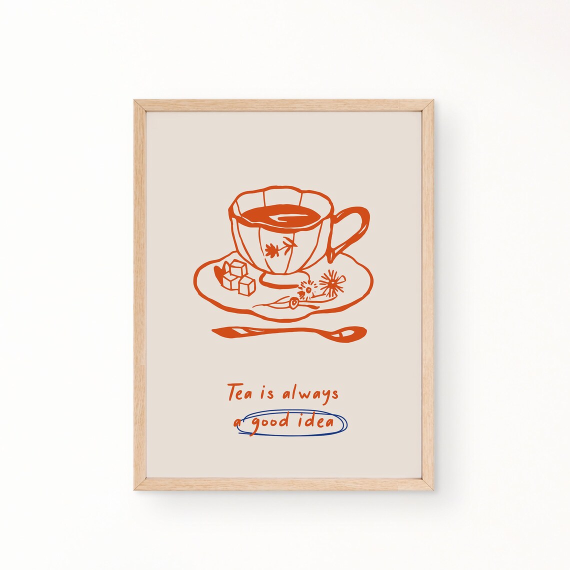 Tea Teacup Food Wall Art Modern Style Posters With Food - Etsy