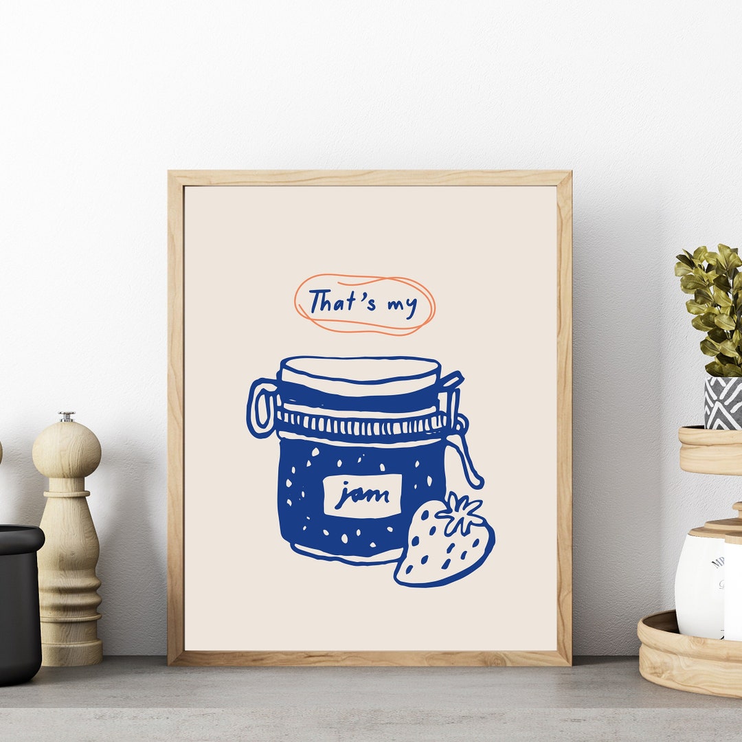 Strawberry Jam Food Art Modern Style, Posters With Food, Vintage Food ...