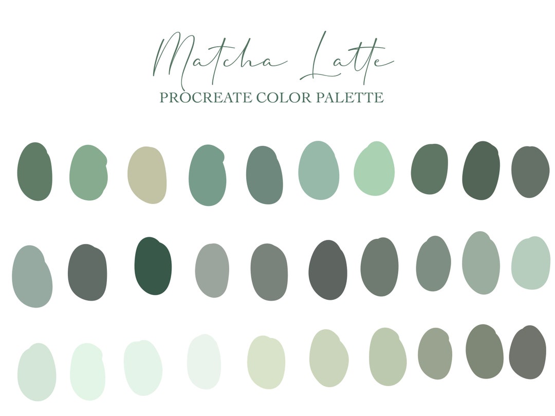 Procreate Color Palette | Matcha Latte - Etsy