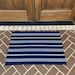 Modern Farmhouse Rug Woven Rug Navy With White Stripes 9 - Etsy