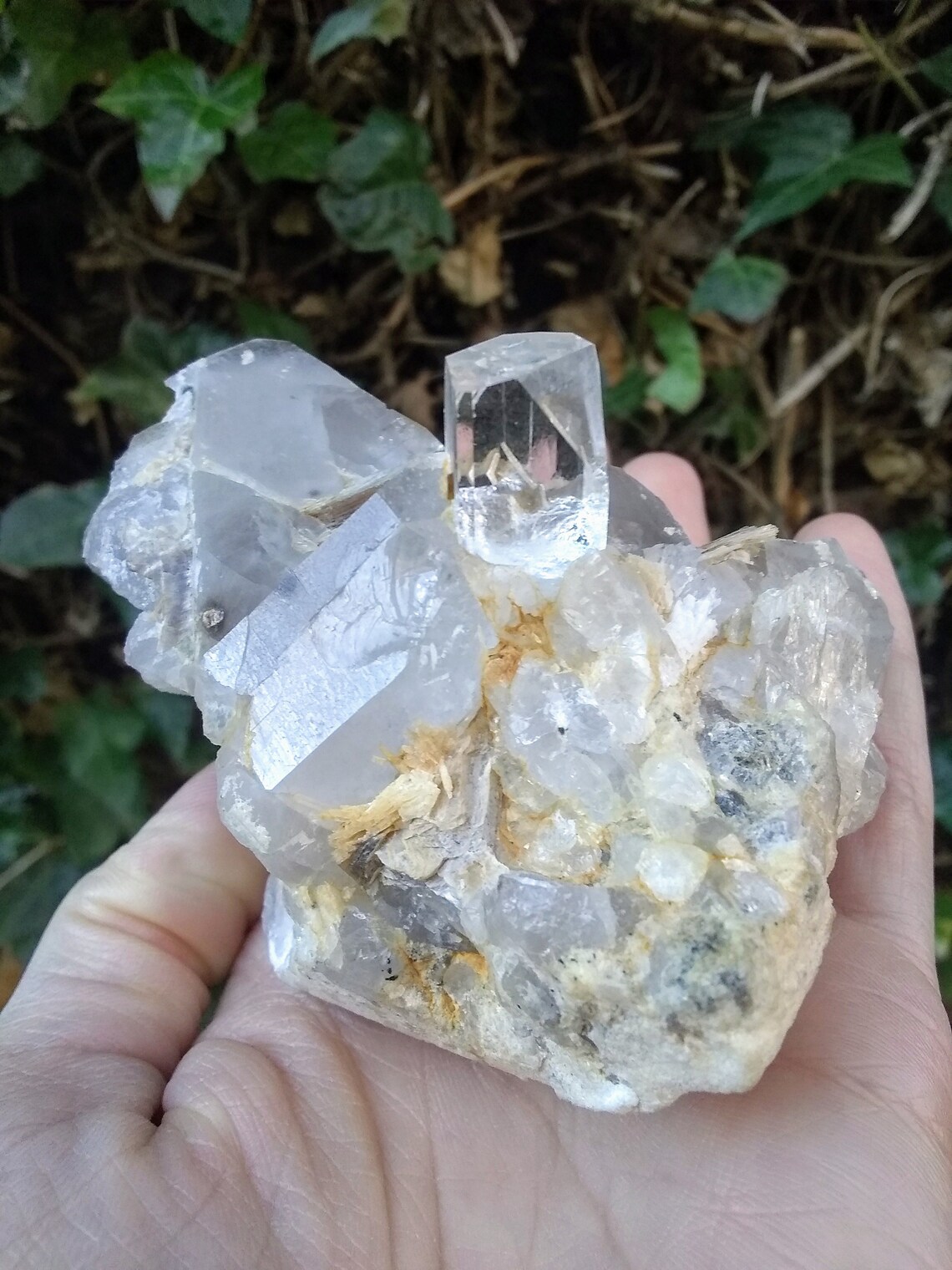 Topacio Imperial sobre cuarzo y lepidolita | Etsy