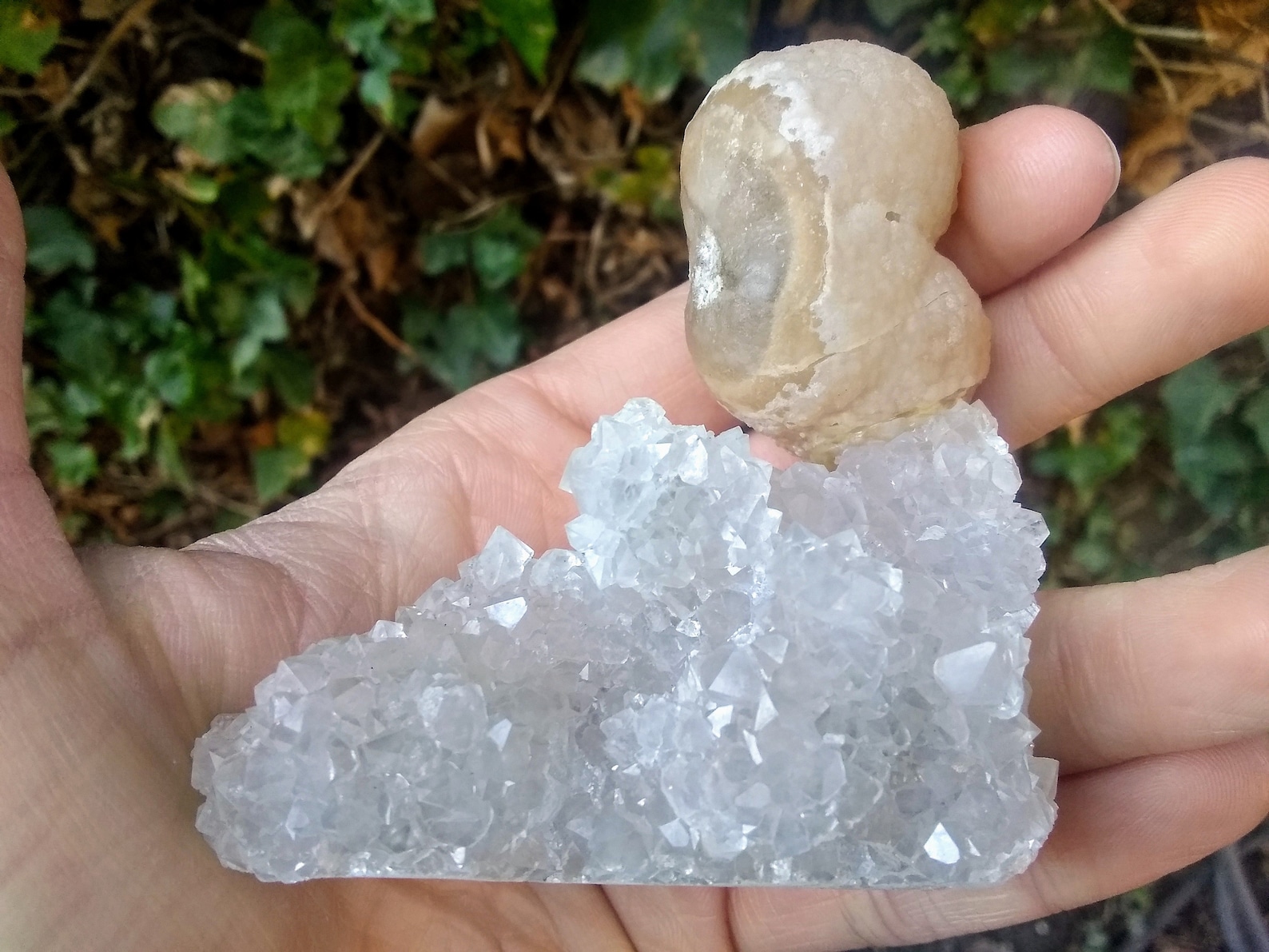 Fluorite Ball Mineral Formation on Quartz Crystal Cluster | Etsy
