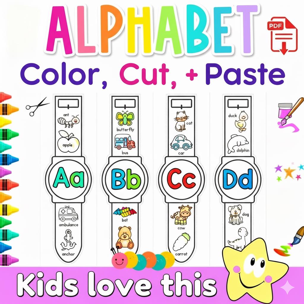 Alphabet Activities Watches | Alphabet Letter Recognition,bracelets and ...