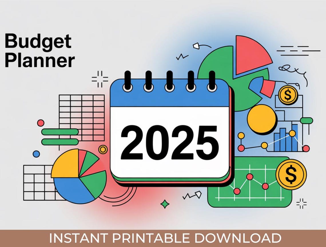 2025 Monthly Budget Planner Printable, Expense Tracker PDF, Savings ...