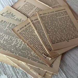 80 Small Vintage Book Pages for Scrapbooking Ephemeral | Free Shipping ...