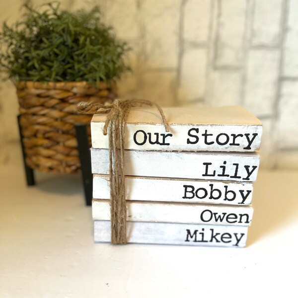 Stacked Books - Etsy