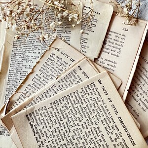 80 Small Vintage Book Pages for Scrapbooking Ephemeral | Free Shipping ...