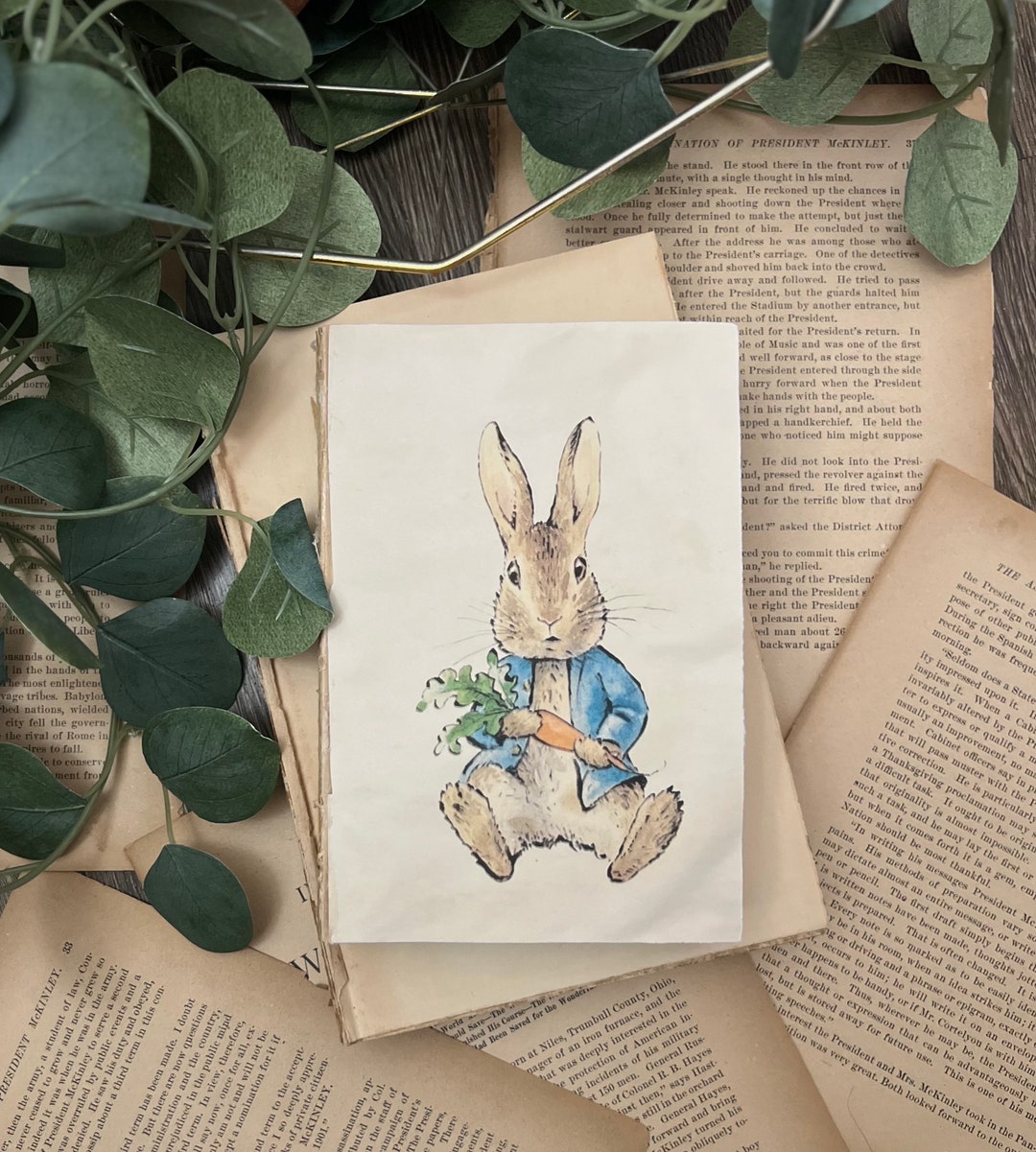 Easter Stacked Books //home Books//neutral Farmhouse Decor//home Decor ...