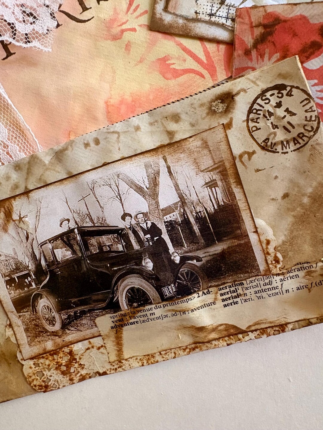Vintage Style Envelopes , 5 Distressed Vintage Style Envelopes, Fancy ...