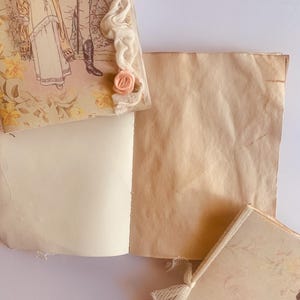 Jane Austen 4 Mini Journals, Shabby Vintage, Lace, Style Coffee Dyed ...