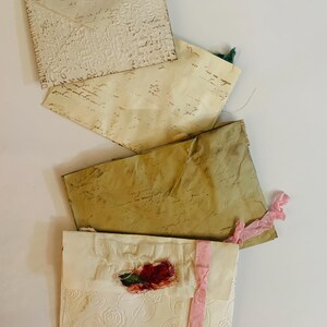 Letters Found in Attic, 4 Distressed Vintage Envelopes, Fancy, Upcycled ...