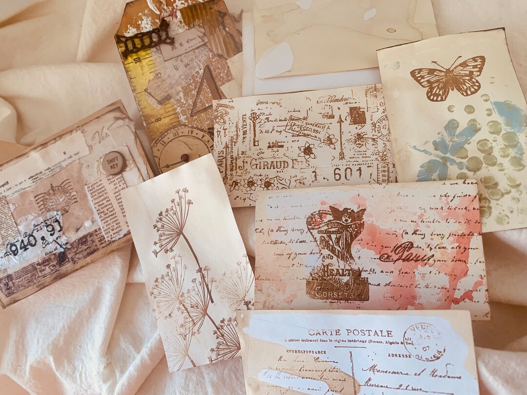 Ephemera Envelope Holder, Mixed Media, Collage Folder, Journal Supply ...