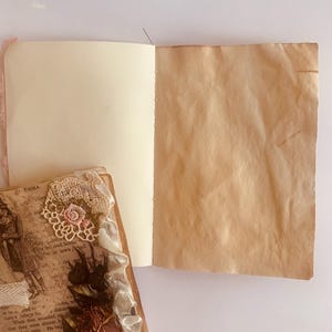 Jane Austen 4 Mini Journals, Shabby Vintage, Lace, Style Coffee Dyed ...