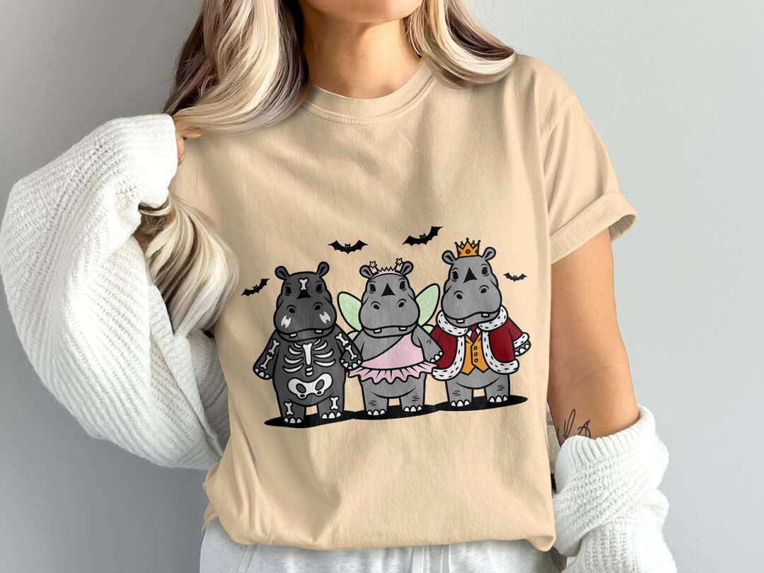 Halloween Hippos PNG Clipart, Fairy Hippo Sublimation, Funny King Hippo ...