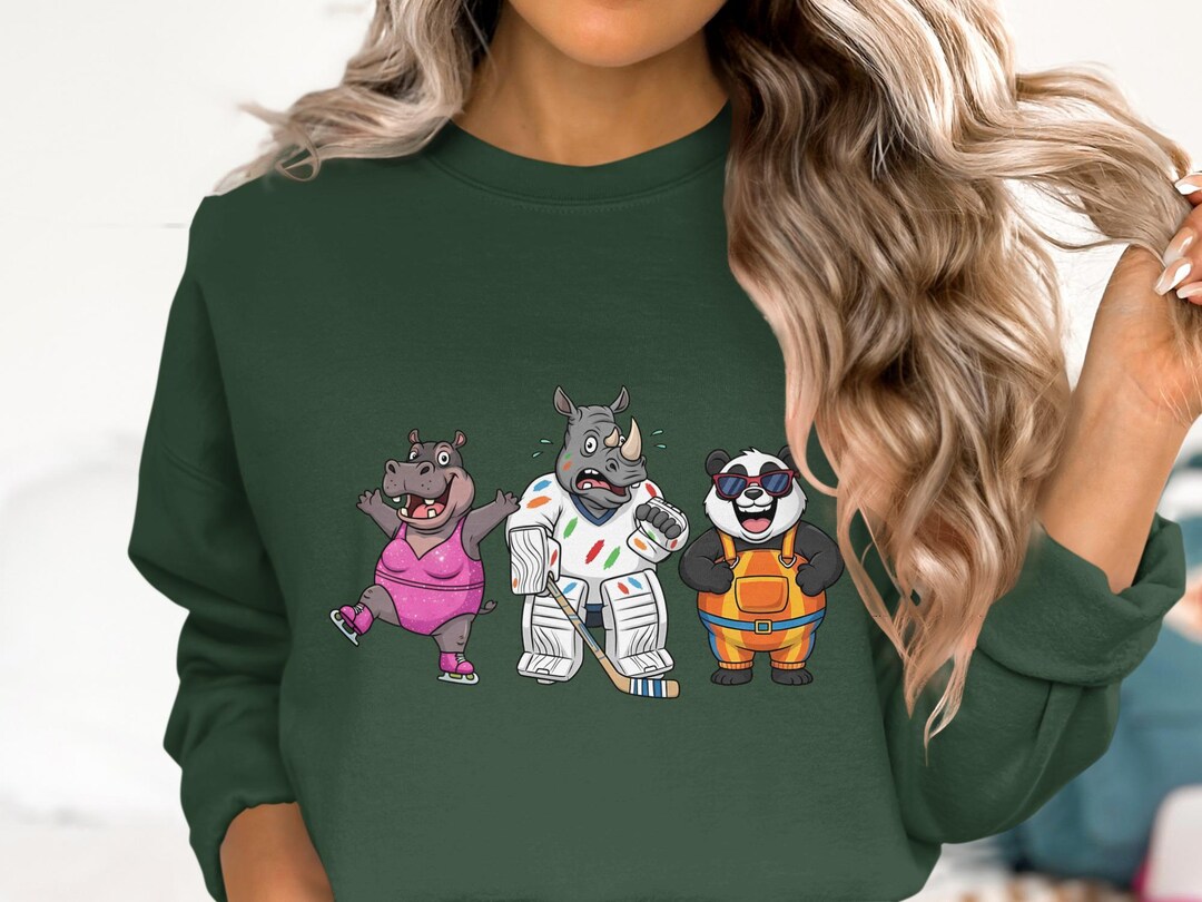 Cute Funny Animals PNG, Goofy Hippo Rhino Panda Clipart, Silly ...