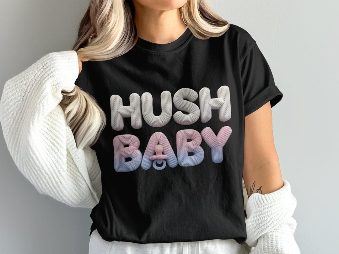Cute Hush Baby PNG, Crochet Yarn PNG, Cute Nursery Clipart, Newborn Art ...