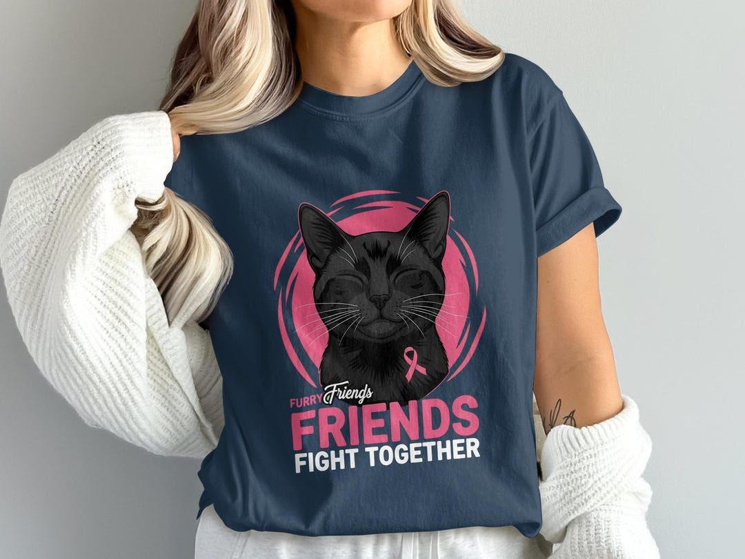 Furry Friends Cat Cancer Awareness PNG, Ribbon Clipart, Fight Together ...