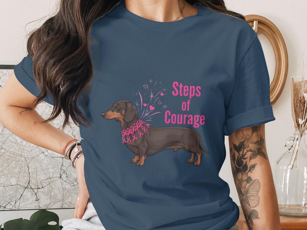 Cancer Awareness PNG Clipart, Steps of Courage Dachshund Dog, Pink ...