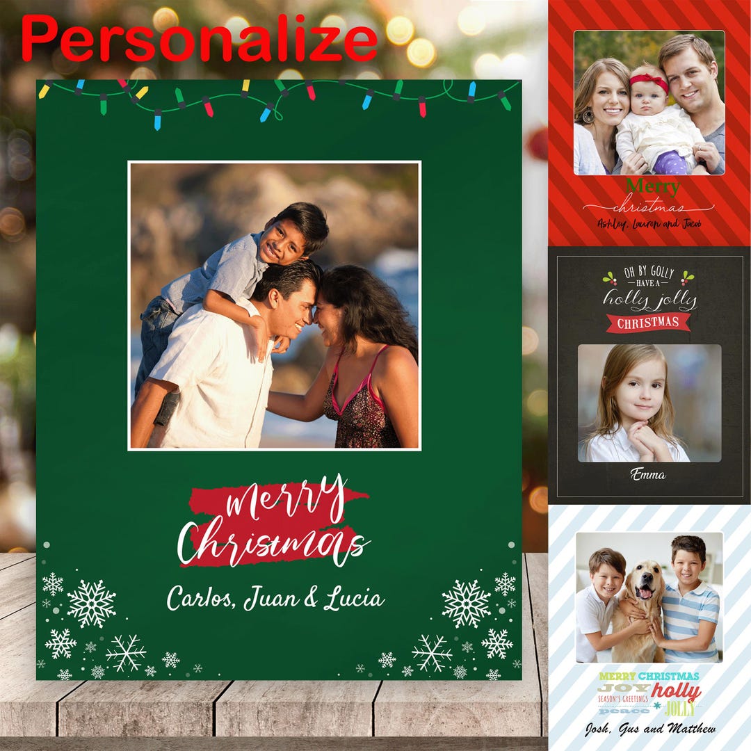Personalized Christmas Photo Frame Custom Picture Frame Family ...